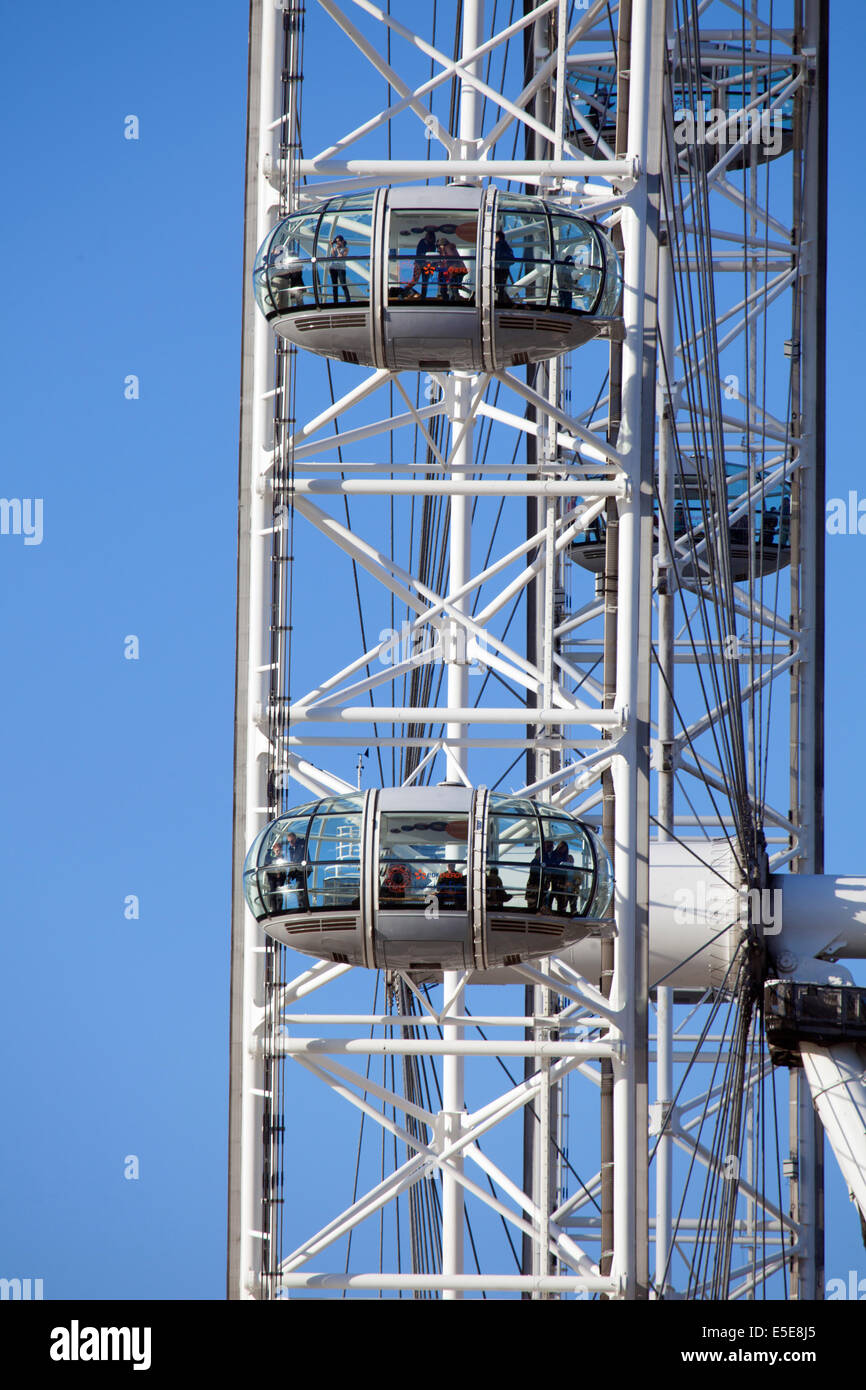 Side view of capsules on the London Eye Ferris wheel Stock Photo - Alamy