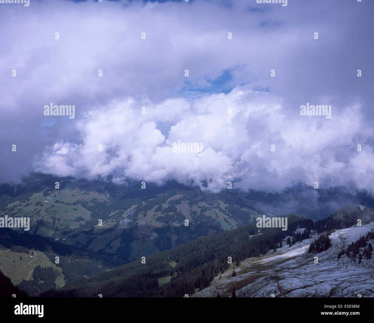 Cloud passing across The mountains above The Vorderglemm Tal near ...