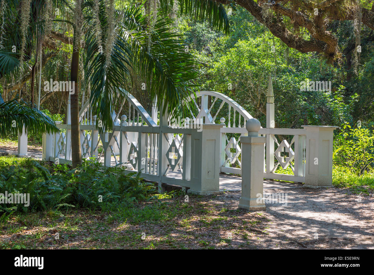 Fancy foot bridge at Koreshan State Historical Site in Fort Myers ...