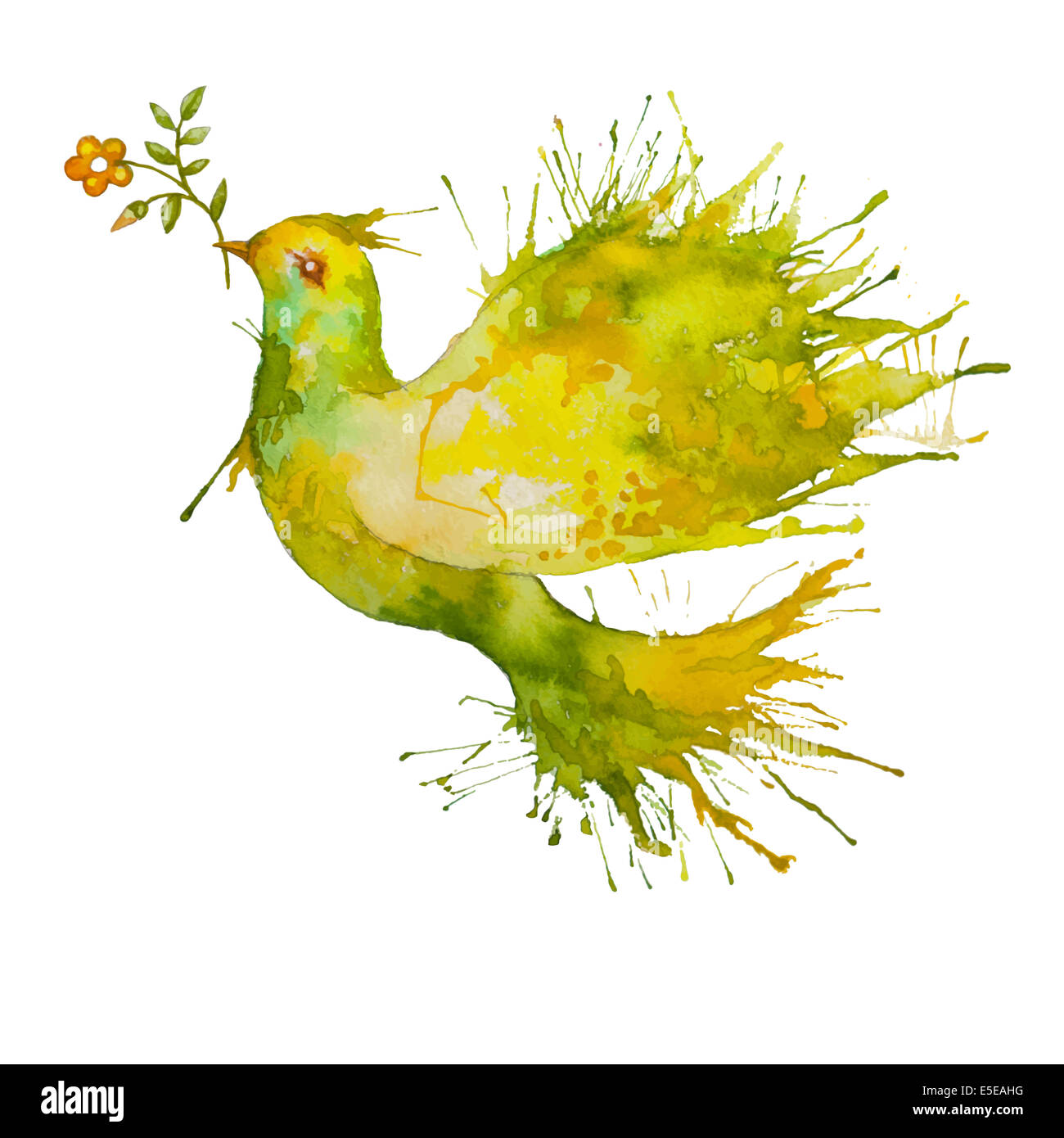 Dove flying flower hi-res stock photography and images - Alamy