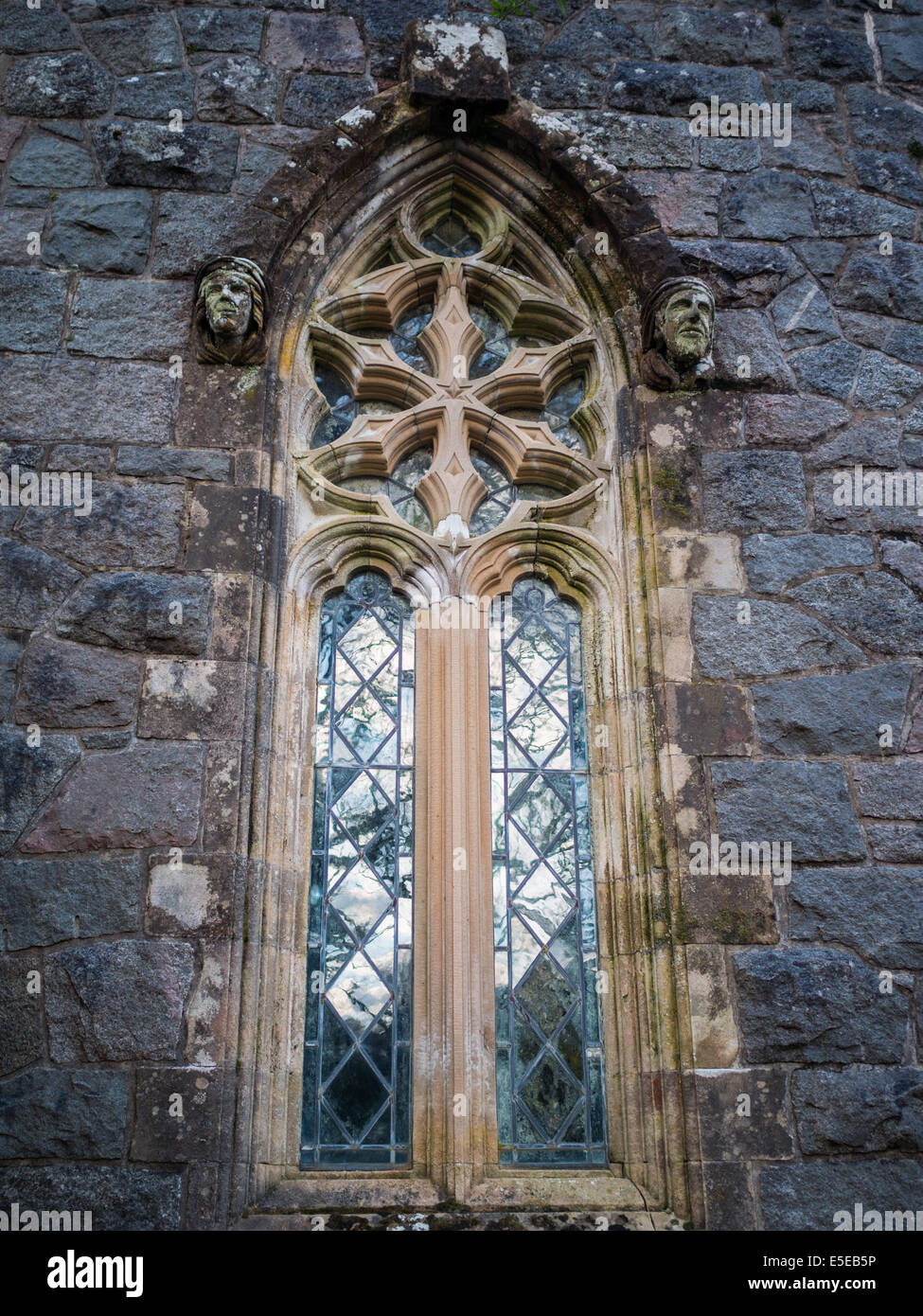 Saint Conan's Kirk window outside view Stock Photo - Alamy