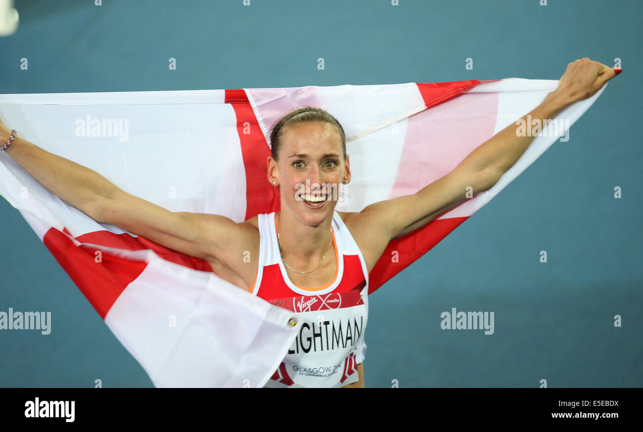 LAURA WEIGHTMAN WINS SILVER 1500 METRES HAMPDEN PARK GLASGOW SCOTLAND ...