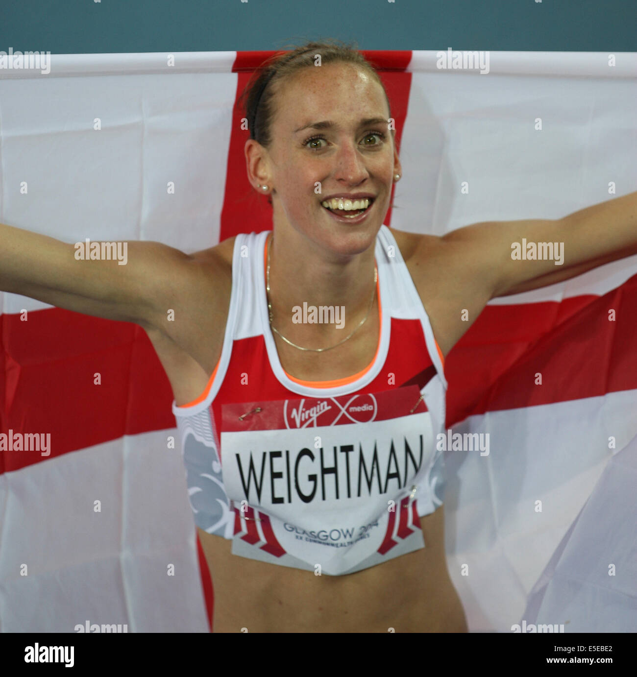 LAURA WEIGHTMAN WINS SILVER 1500 METRES HAMPDEN PARK GLASGOW SCOTLAND ...