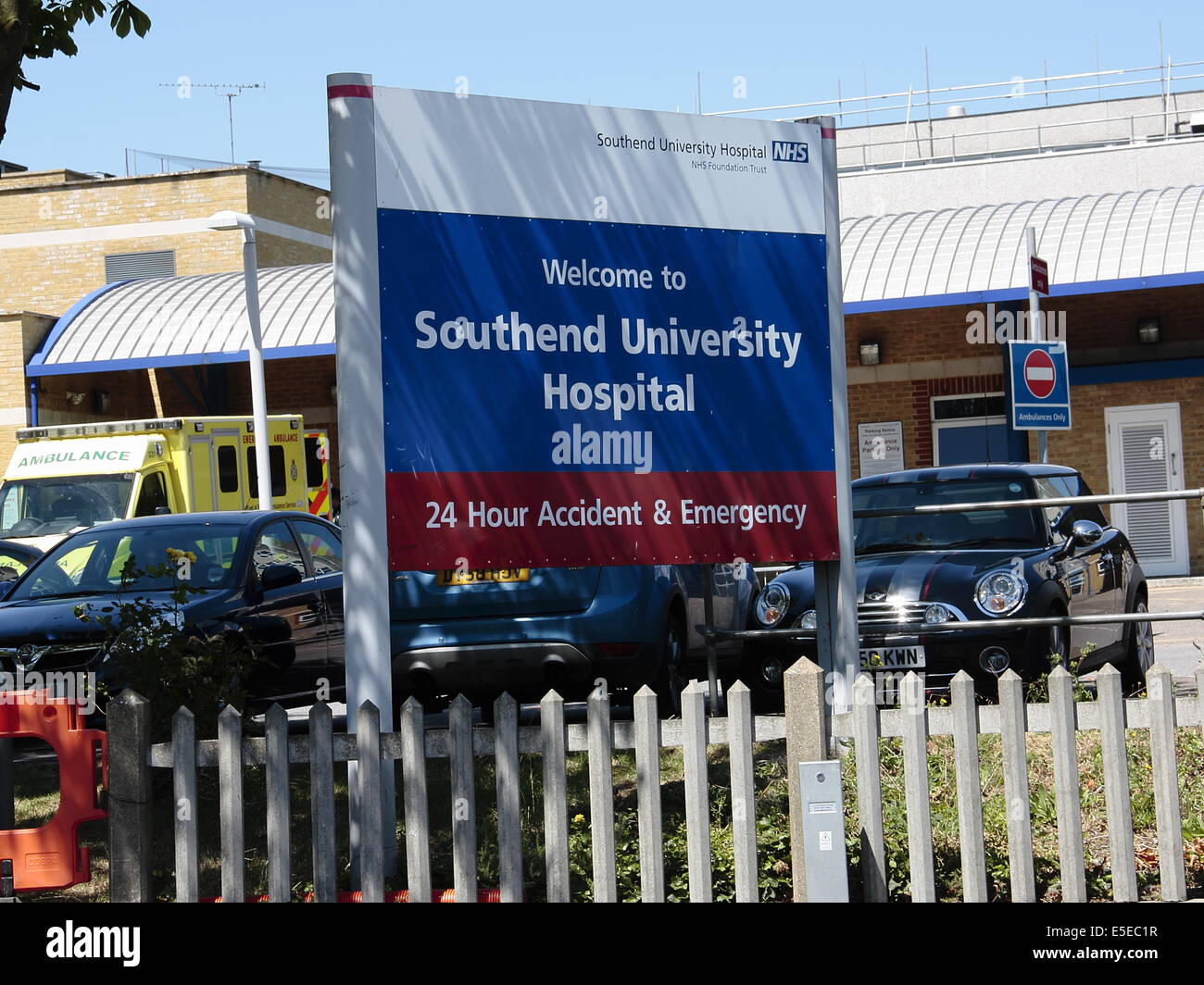 The sign for the Southend University hospital Stock Photo - Alamy