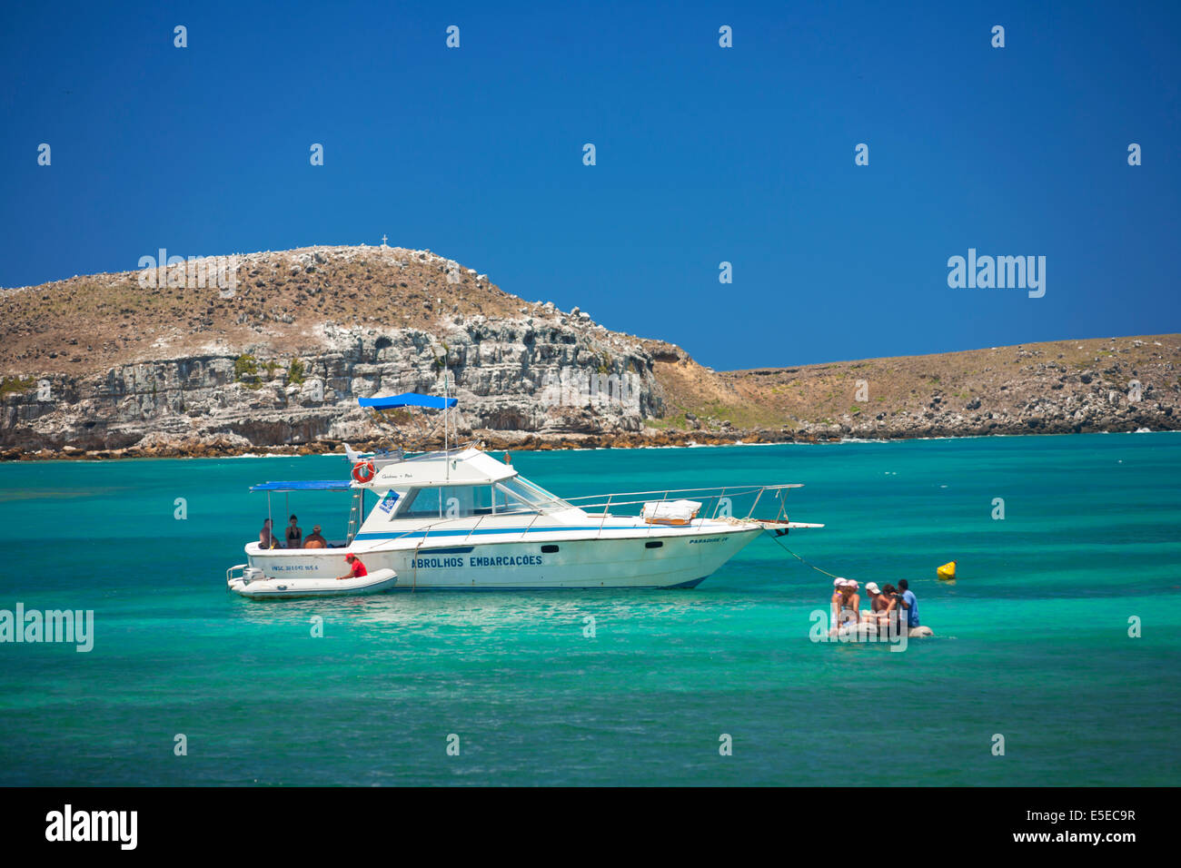 a dive boat at the Abrolhos archipelago and marine national park ...
