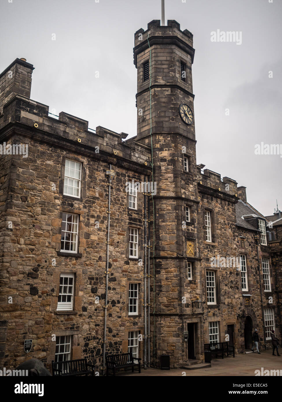 The Royal Palace David's Tower in the Crown Square, Edinburgh Castle ...