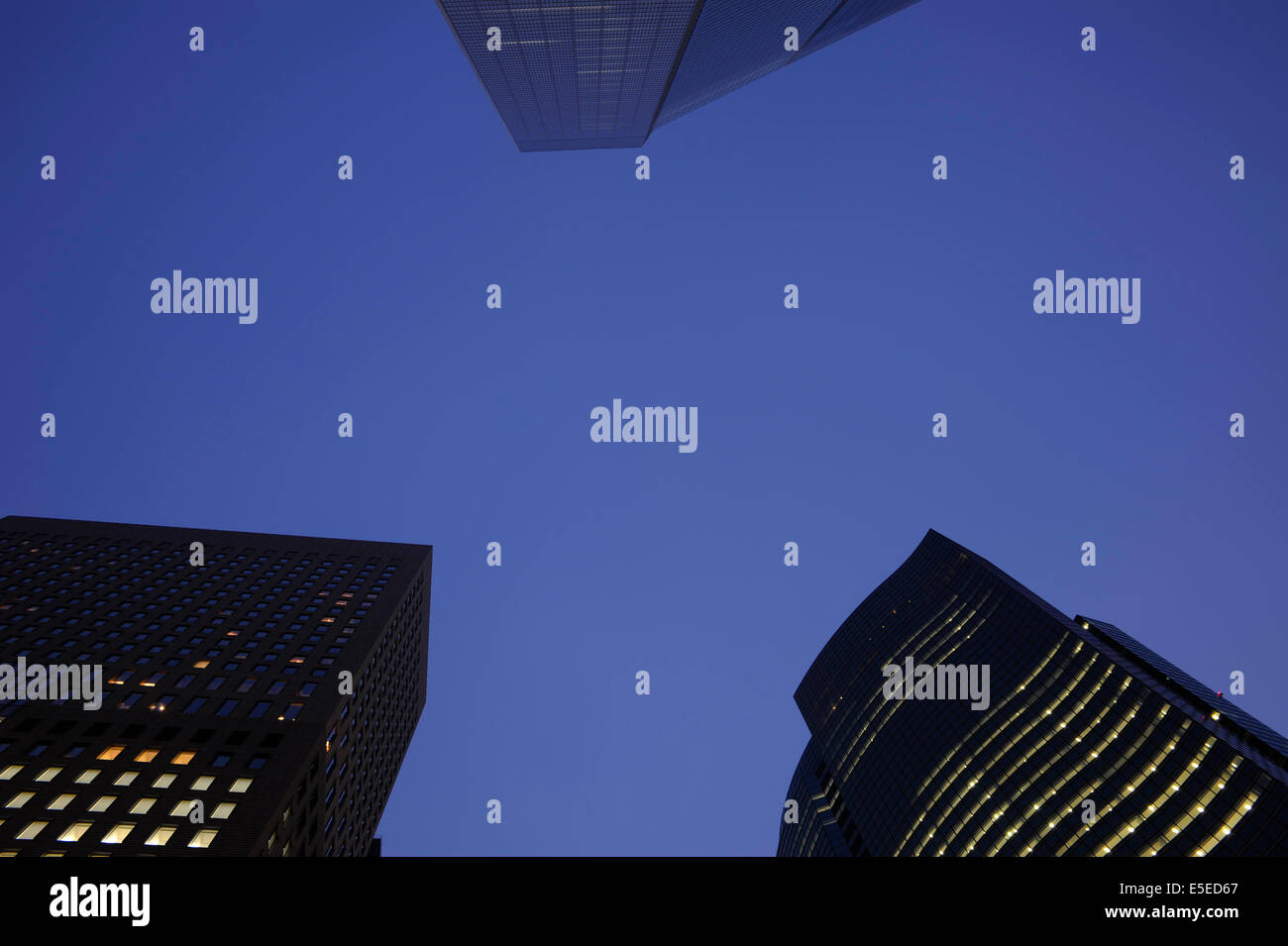Night View Of Shiodome Skyscrapers, Tokyo, Japan Stock Photo - Alamy