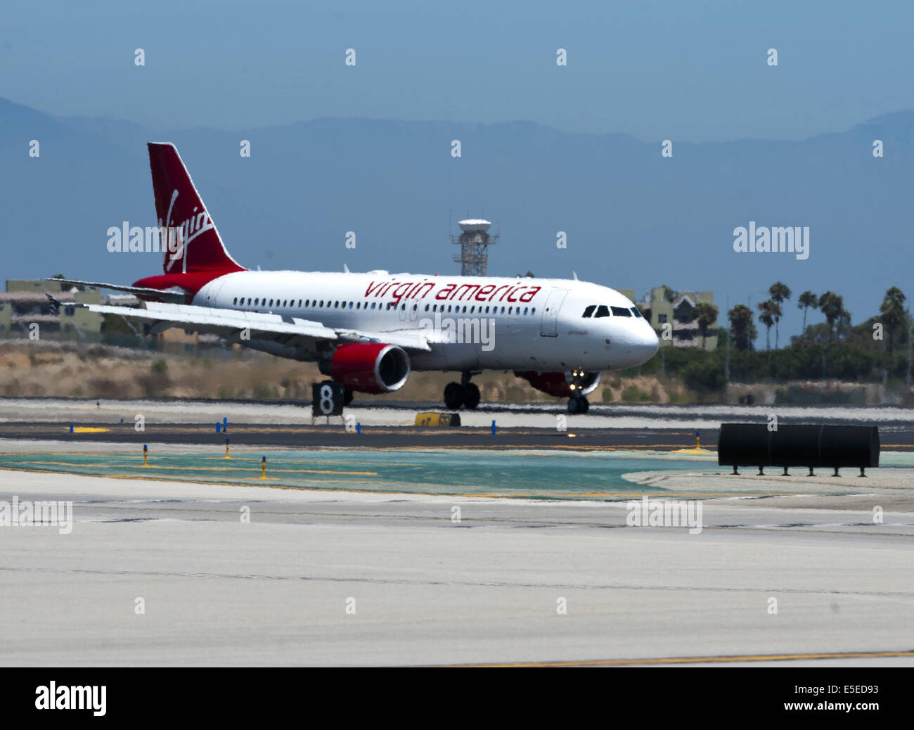 Los Angeles California USA 23rd July 2014 A Virgin America Airbus Los Angeles California USA 23rd July 2014 A Virgin America Airbus