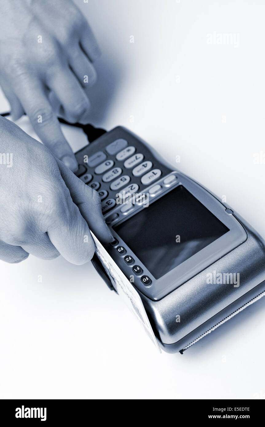 Credit Card Terminal Machine Stock Photo - Alamy