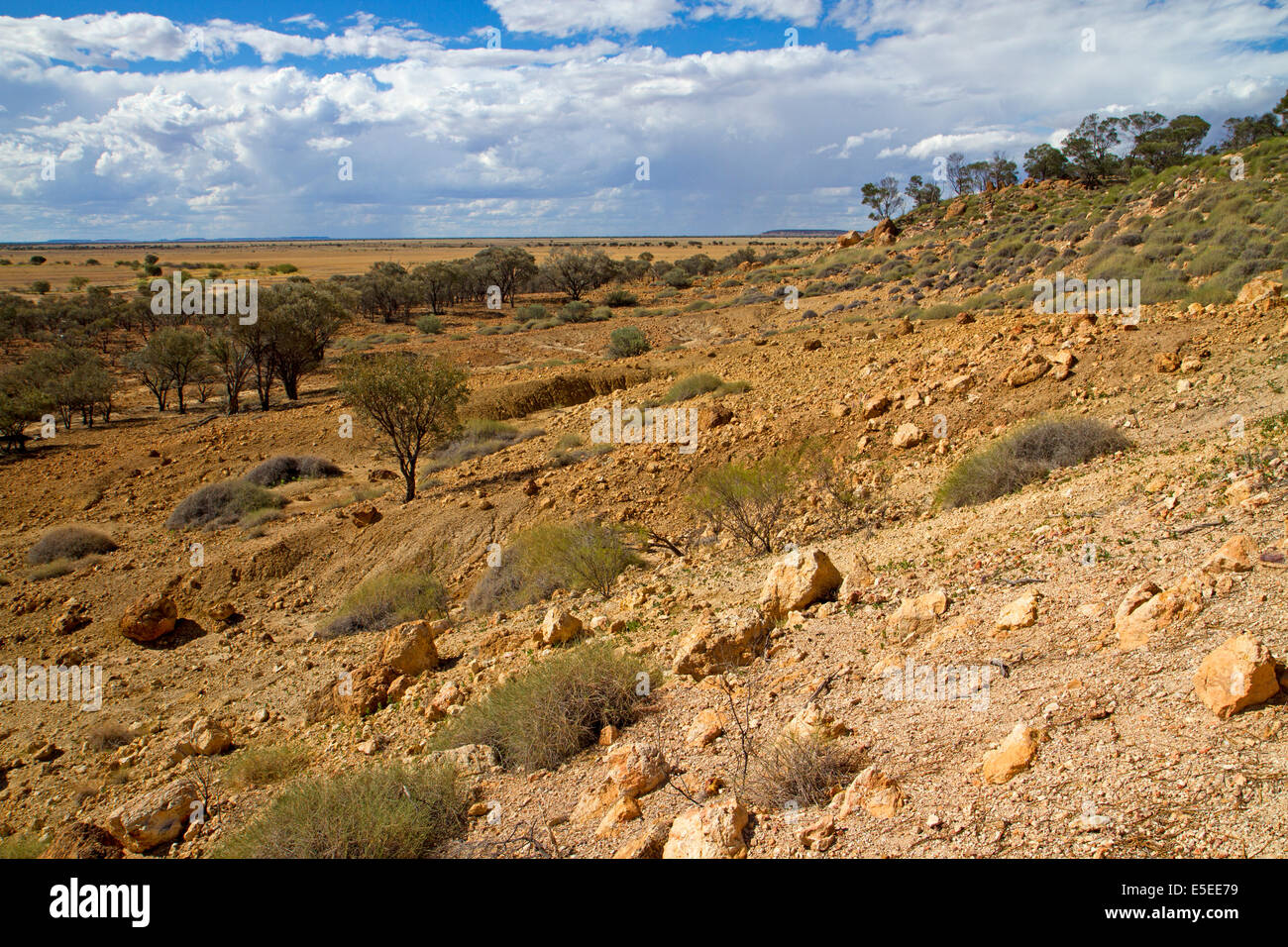 The outback landscape of Bladensburg National Park near Winton Stock ...