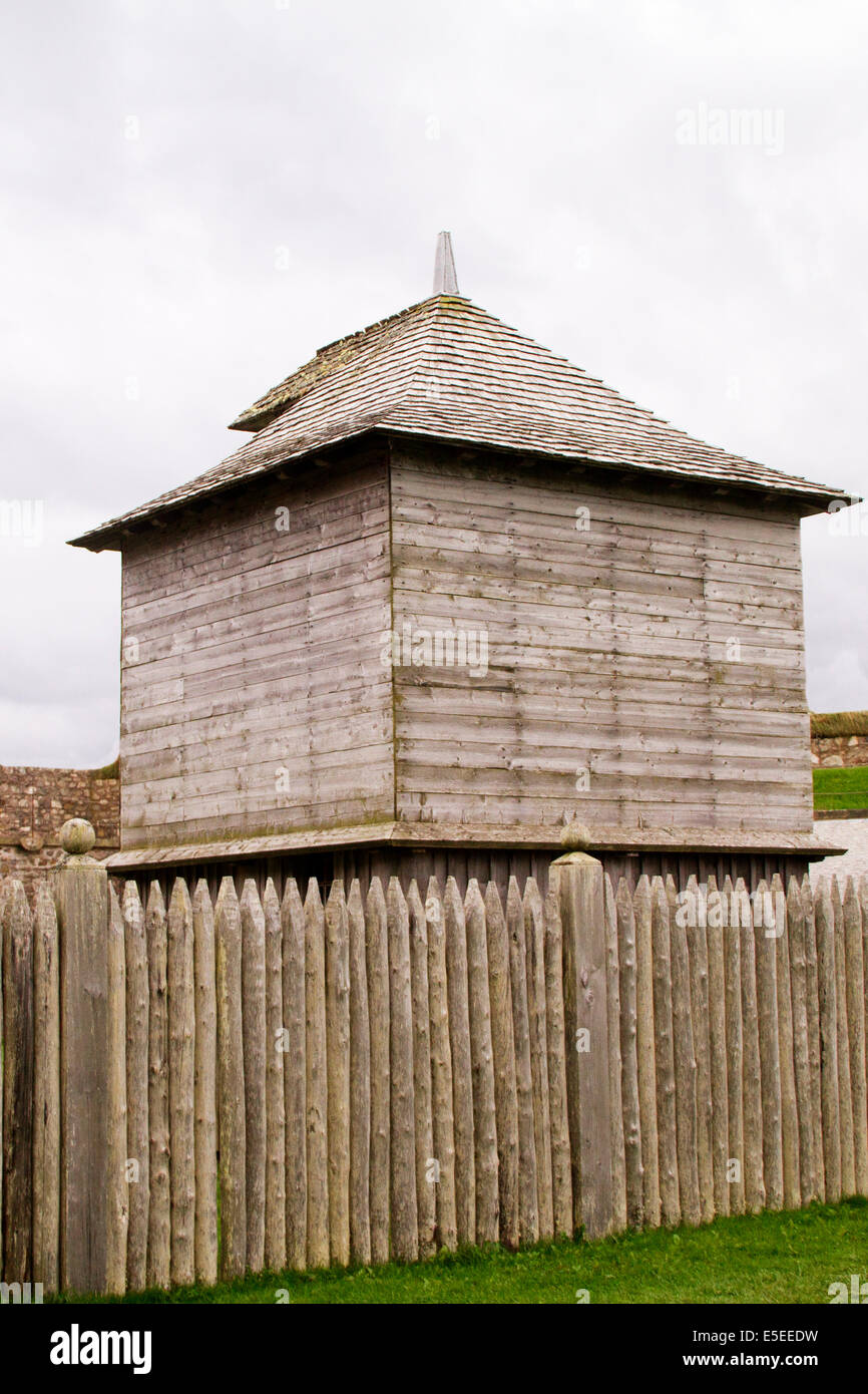Wooden Blockhouse, part of the fortifications of the 1700's French ...