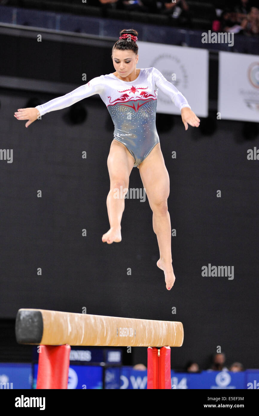 Glasgow, Scotland, UK. 29th July, 2014. Claudia Fragapane (ENG) in mid ...