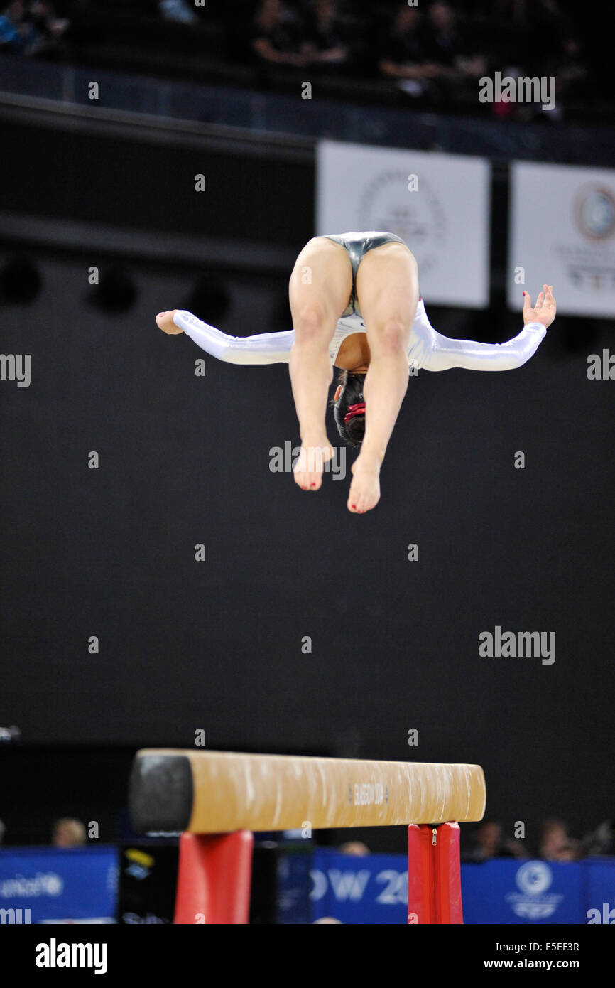 Glasgow, Scotland, UK. 29th July, 2014. Claudia Fragapane (ENG) in mid ...