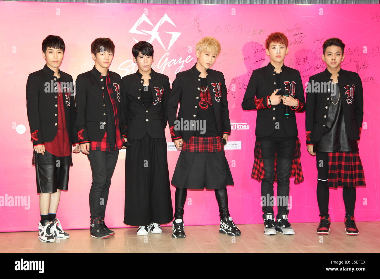 Hong Kong, China. 28th July, 2014. South Korean boy band N-Sonic attend ...