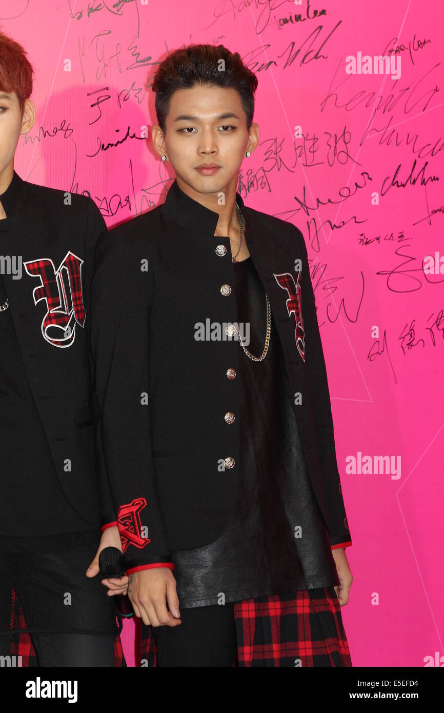 Hong Kong, China. 28th July, 2014. South Korean boy band N-Sonic attend ...