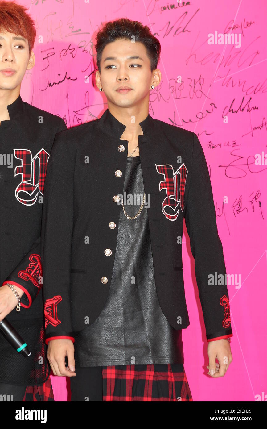 Hong Kong, China. 28th July, 2014. South Korean boy band N-Sonic attend ...