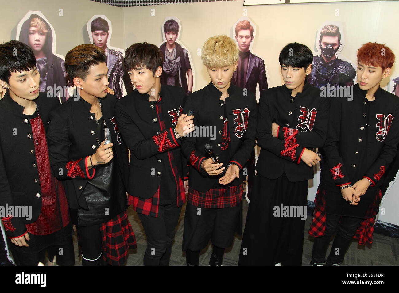 Hong Kong, China. 28th July, 2014. South Korean boy band N-Sonic attend ...