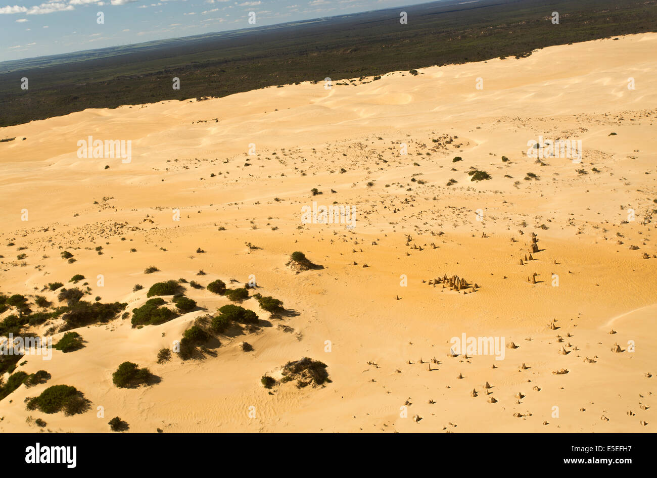 Aerial view of The Pinnacles Desert in Western Australia Stock Photo ...