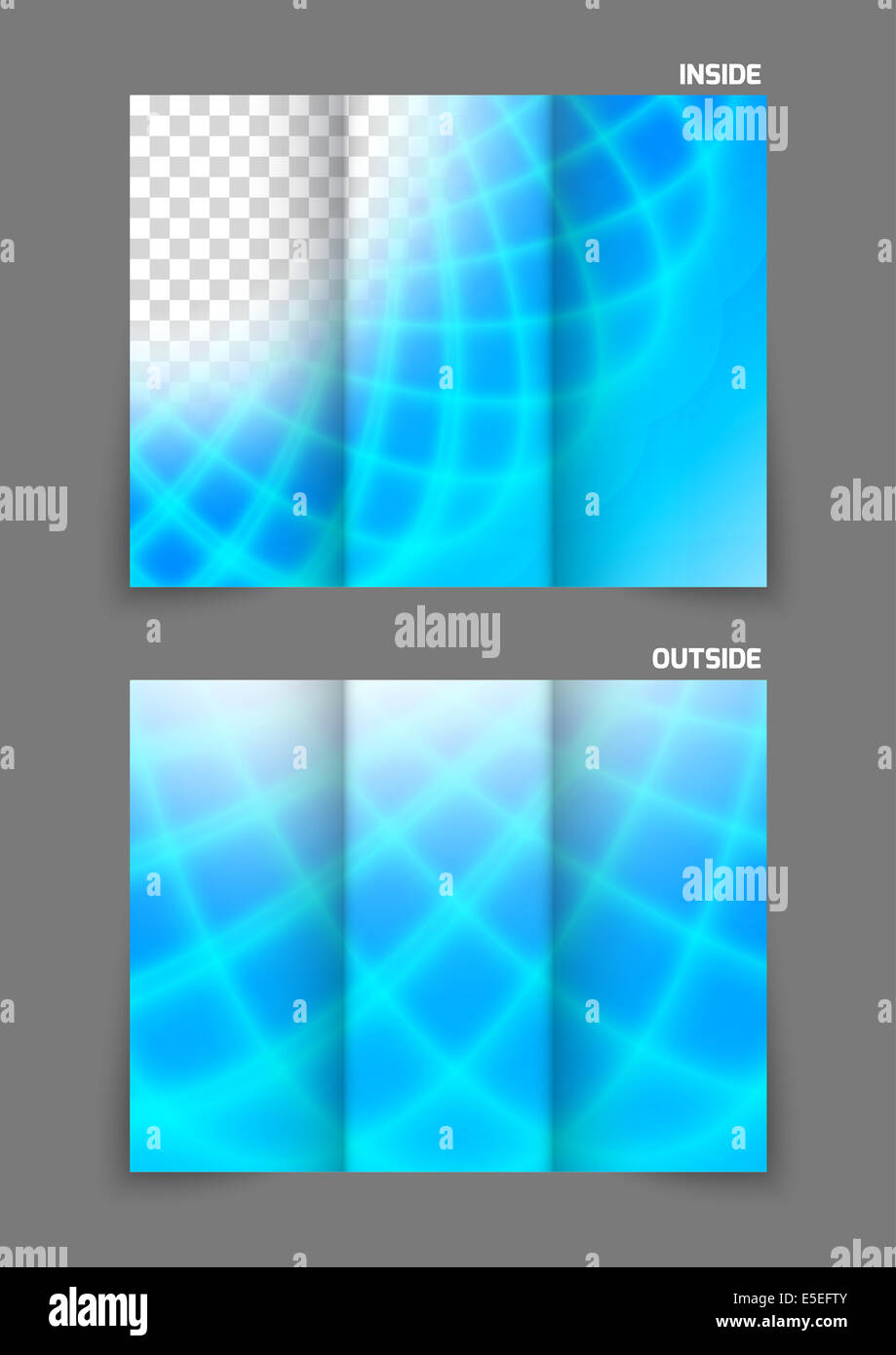 Bright tri fold brochure Stock Photo - Alamy
