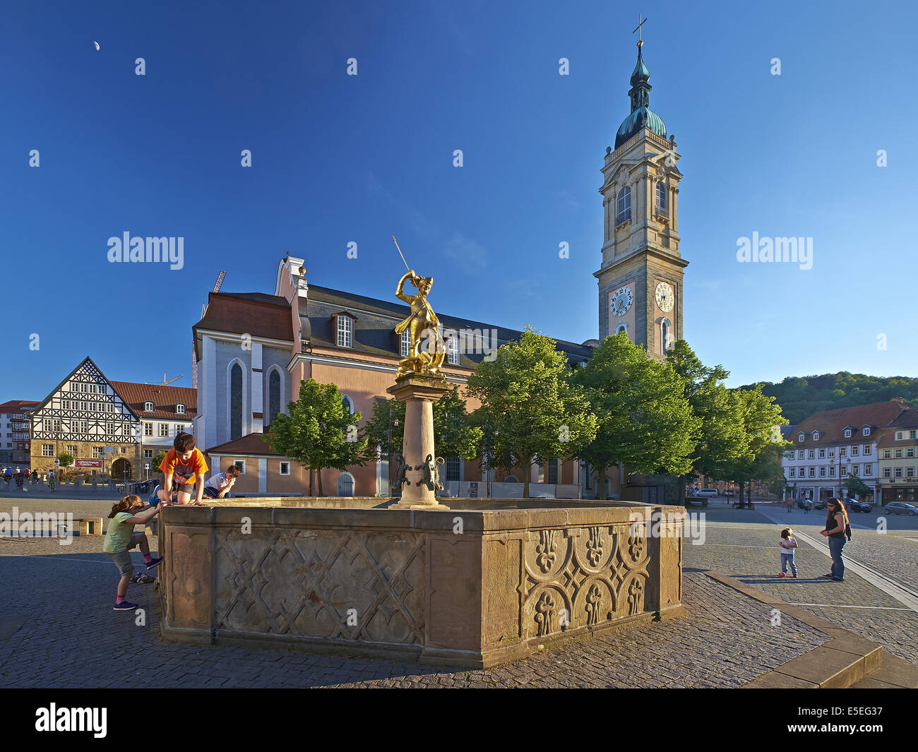 St. George Church and fountain, Eisenach, Germany Stock Photo - Alamy