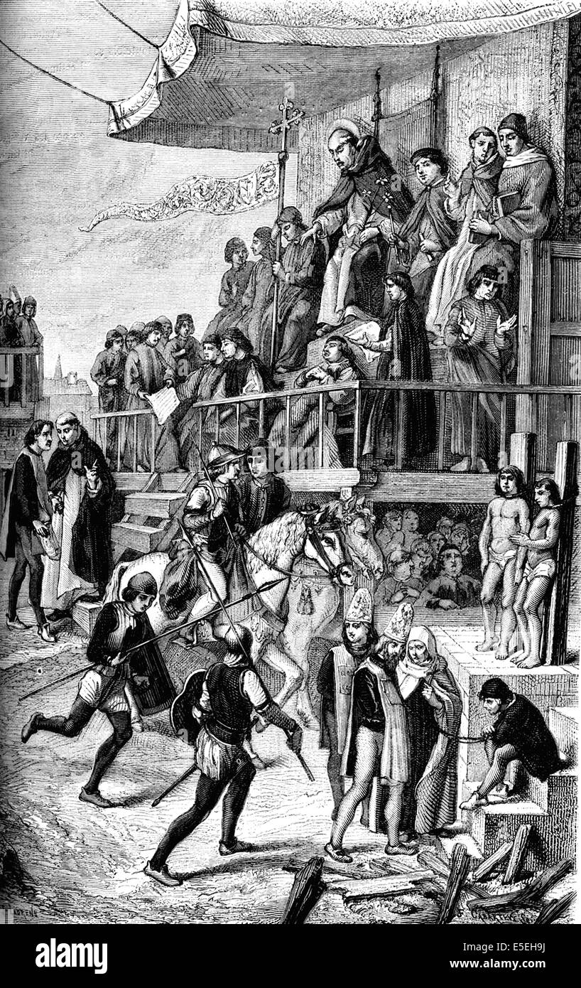 An auto da fe the spanish inquisition Black and White Stock Photos ...