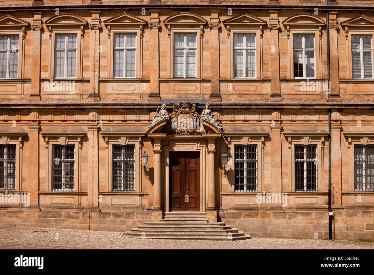 Facade of the Neue Residenz, historic centre, Bamberg, Upper Franconia ...