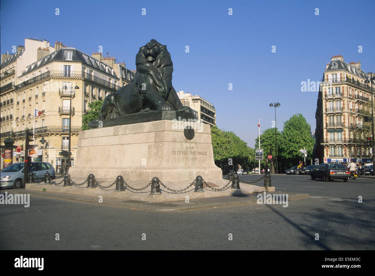 France, paris 14e, place denfert rochereau, le lion de belfort, defense ...