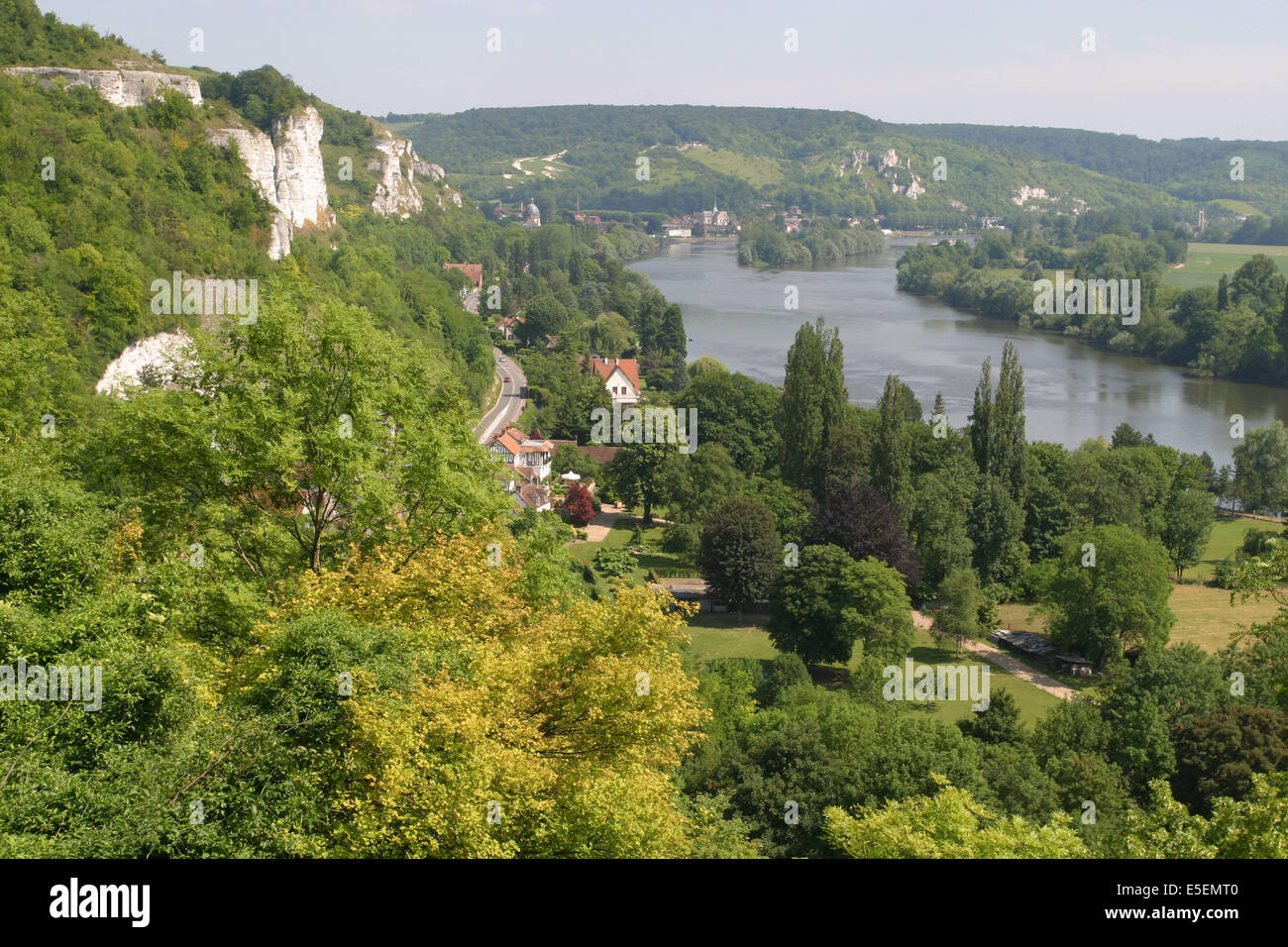 France, Haute Normandie, eure, le thuit, panorama sur le meandre de la ...