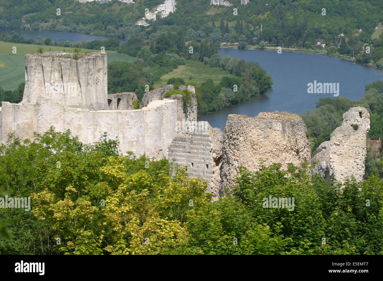 France, Haute Normandie, vallee de la seine, eure, les andelys, chateau gaillard, vestige ...