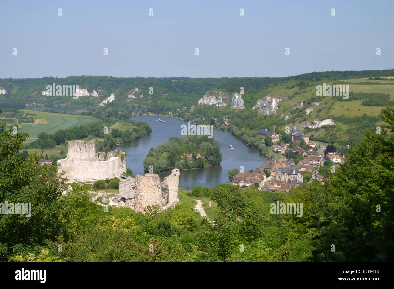 France, Haute Normandie, vallee de la seine, eure, les andelys, chateau gaillard, vestige ...