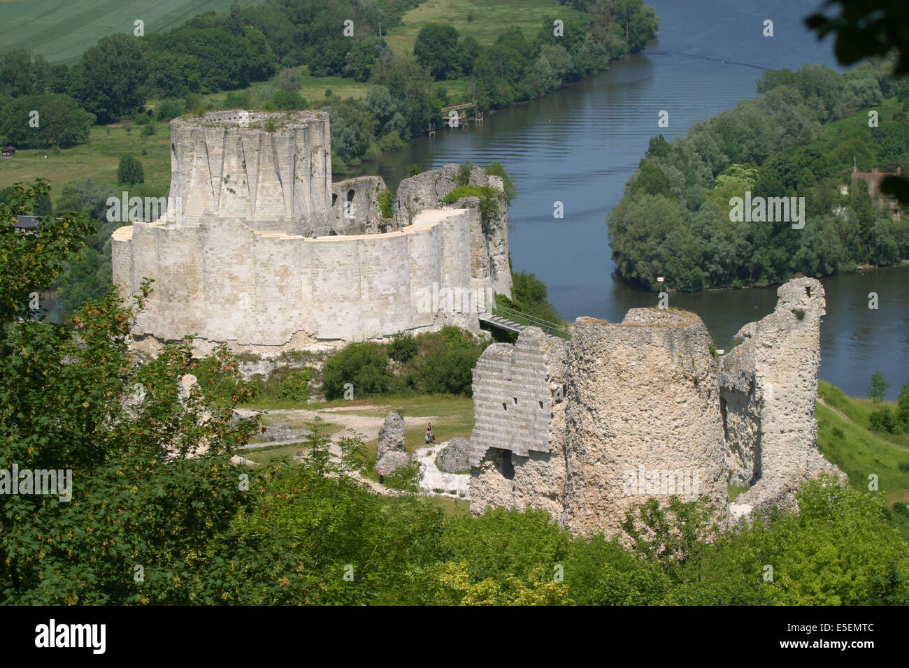 France, Haute Normandie, vallee de la seine, eure, les andelys, chateau gaillard, vestige ...