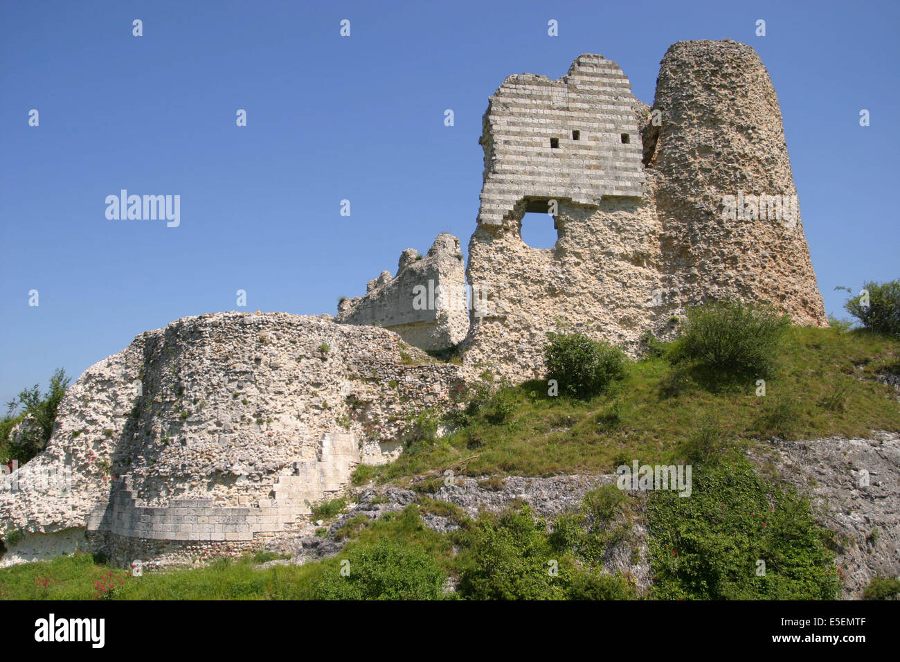 France, Haute Normandie, vallee de la seine, eure, les andelys, chateau gaillard, donjon ...