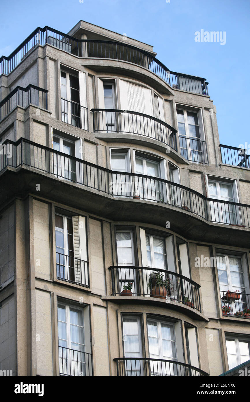 France, paris 16e, 51 rue raynouard, immeuble de l'architecte auguste ...