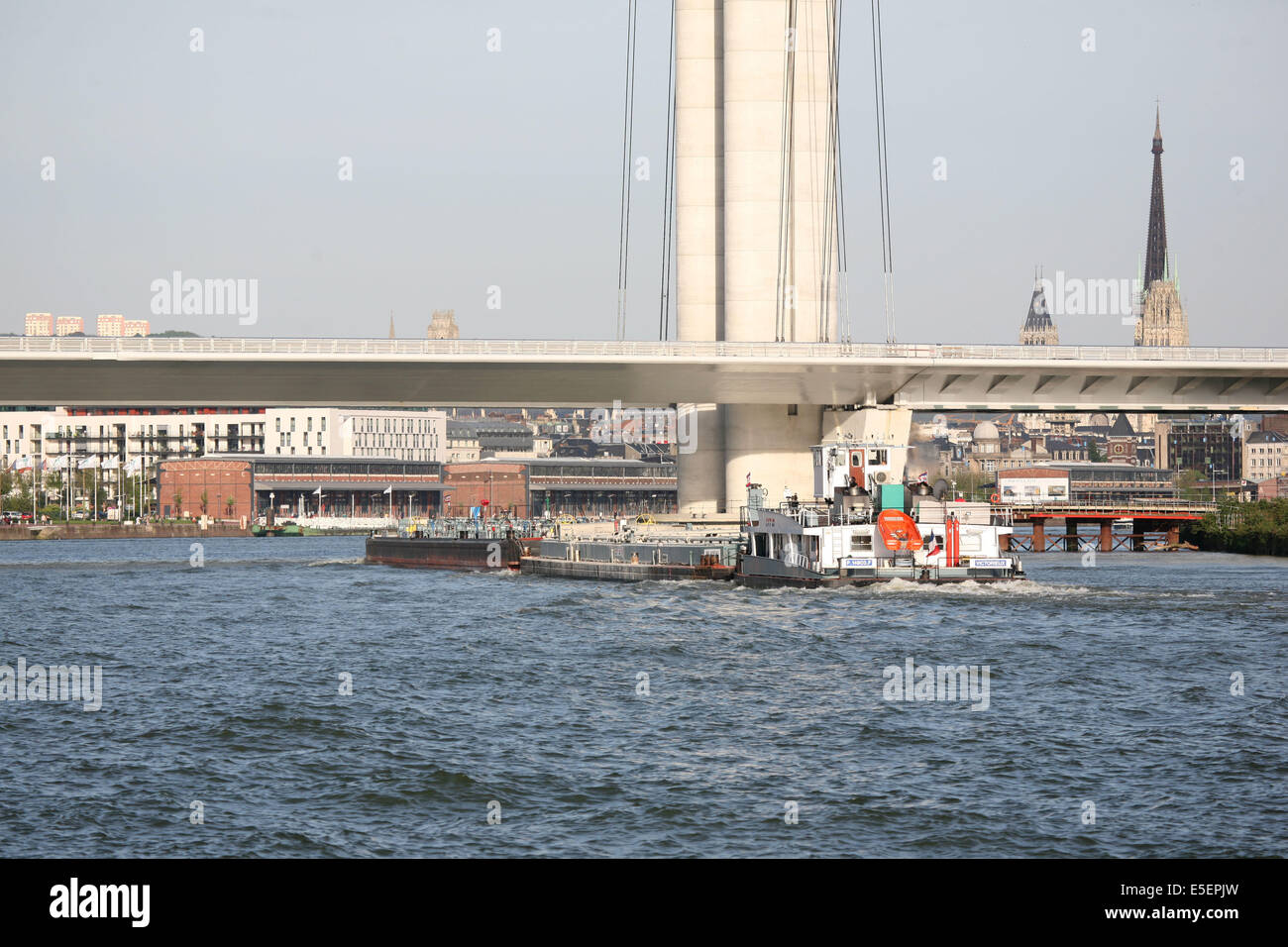 France: Normandie, seine maritime, vallee de la seine, grand port de ...