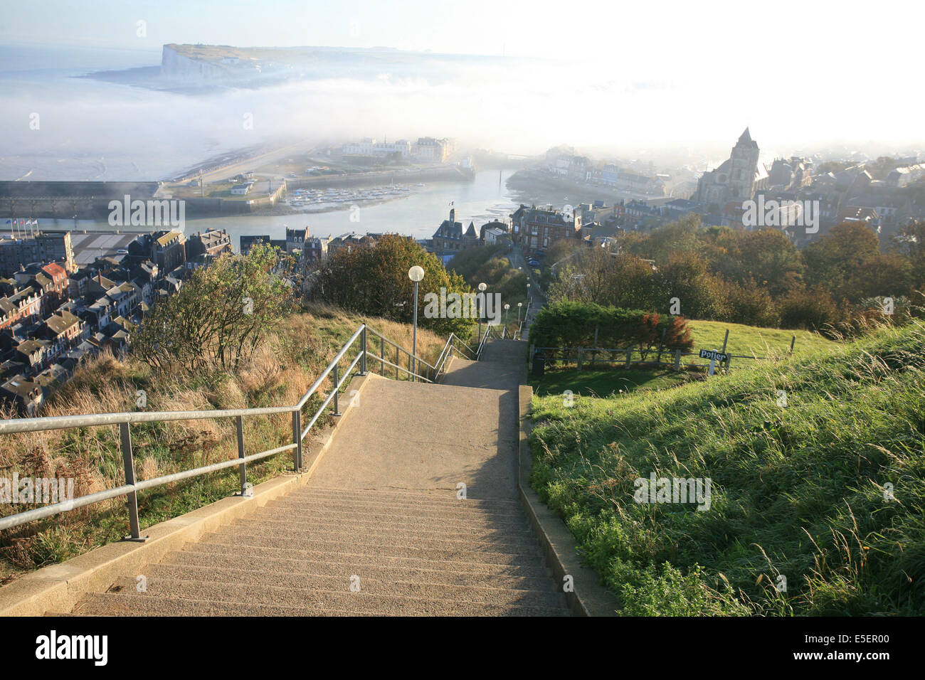 France, Normandie, seine maritime, le treport, vu depuis les terrasses ...