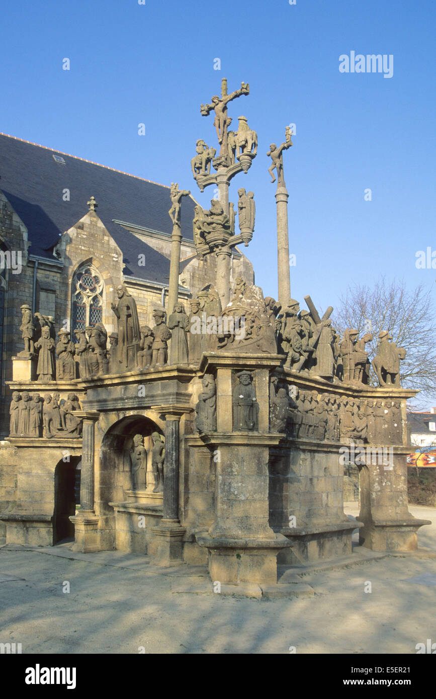 France, Bretagne, finistere nord, circuit des enclos paroissiaux ...