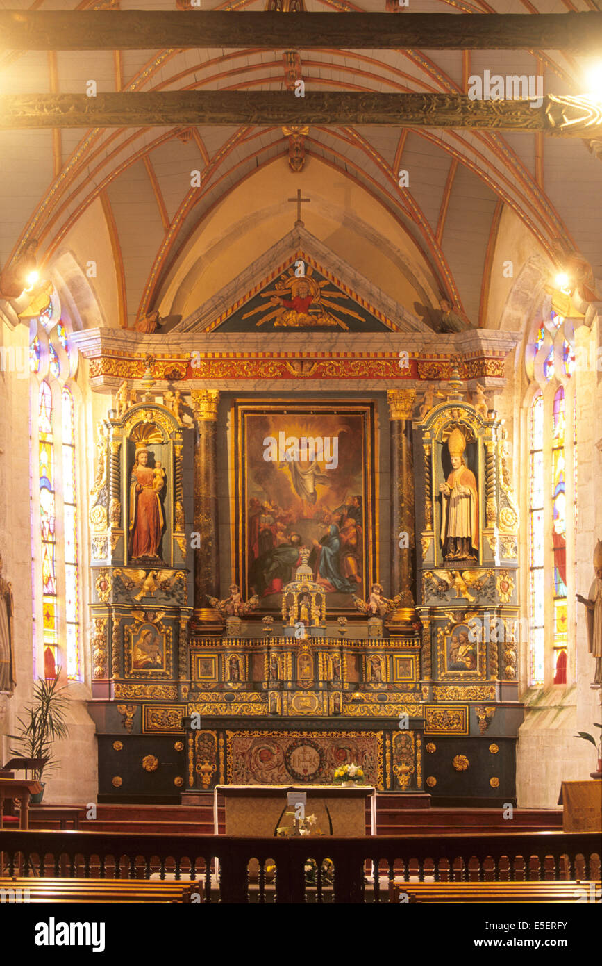 France, Bretagne, finistere nord, circuit des enclos paroissiaux, sizun ...