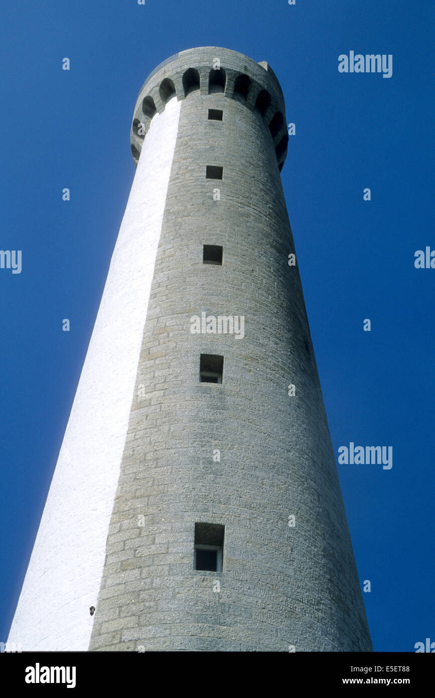 France, Bretagne, finistere nord, cotes des abers, phare de trezien ...