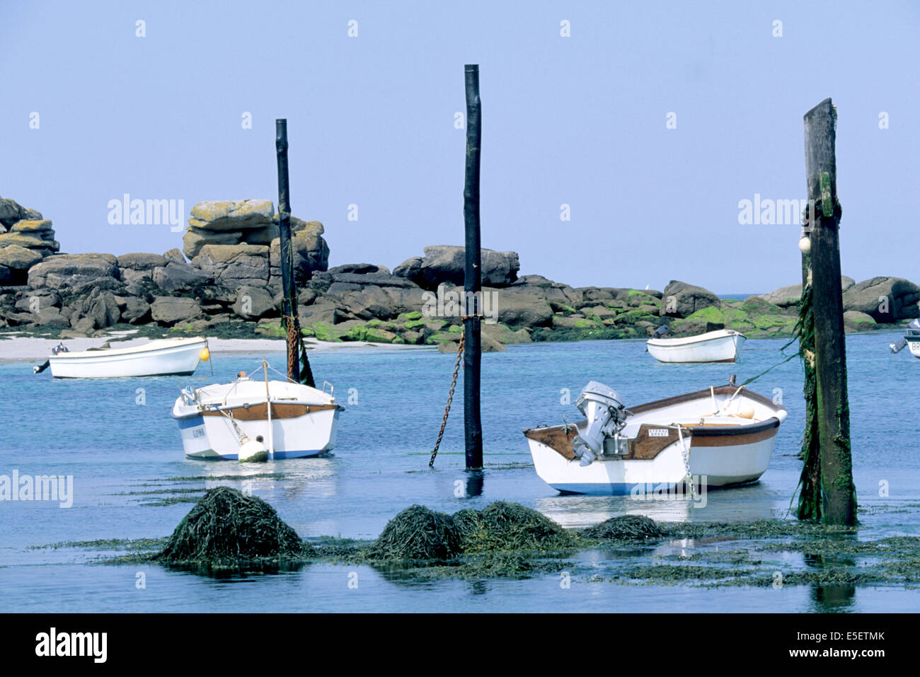France, Bretagne, finistere nord, cotes des abers, porspoder, port ...