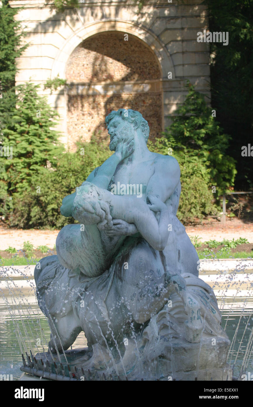 France, Haute Normandie, seine maritime, rouen, jardins de l'hotel de ...