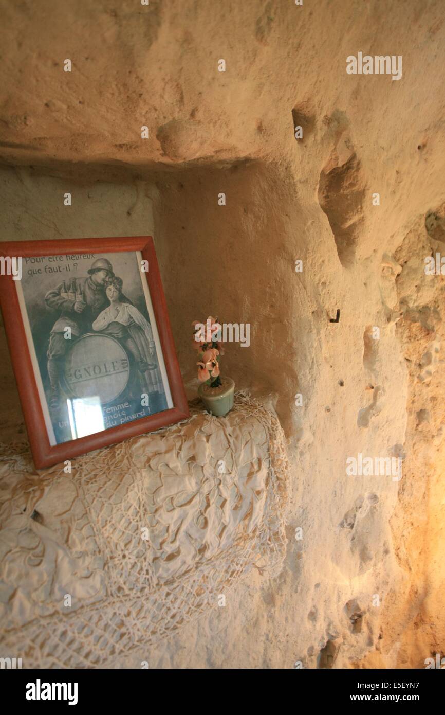France, centre, loir et cher, troo, cite troglodyte, cave ...