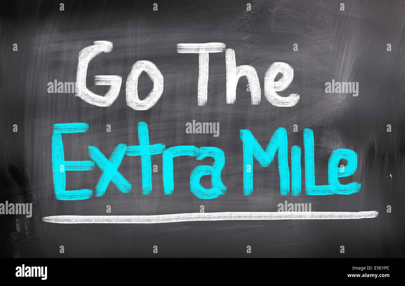 Go The Extra Mile Concept Stock Photo - Alamy