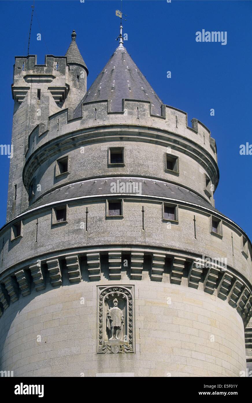 France, region picardie, oise, pierrefonds, chateau, neo gothique ...