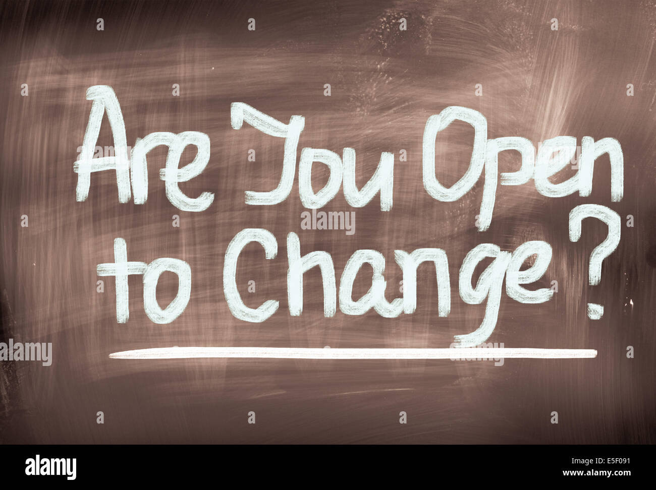 Are You Open To Change Concept Stock Photo - Alamy