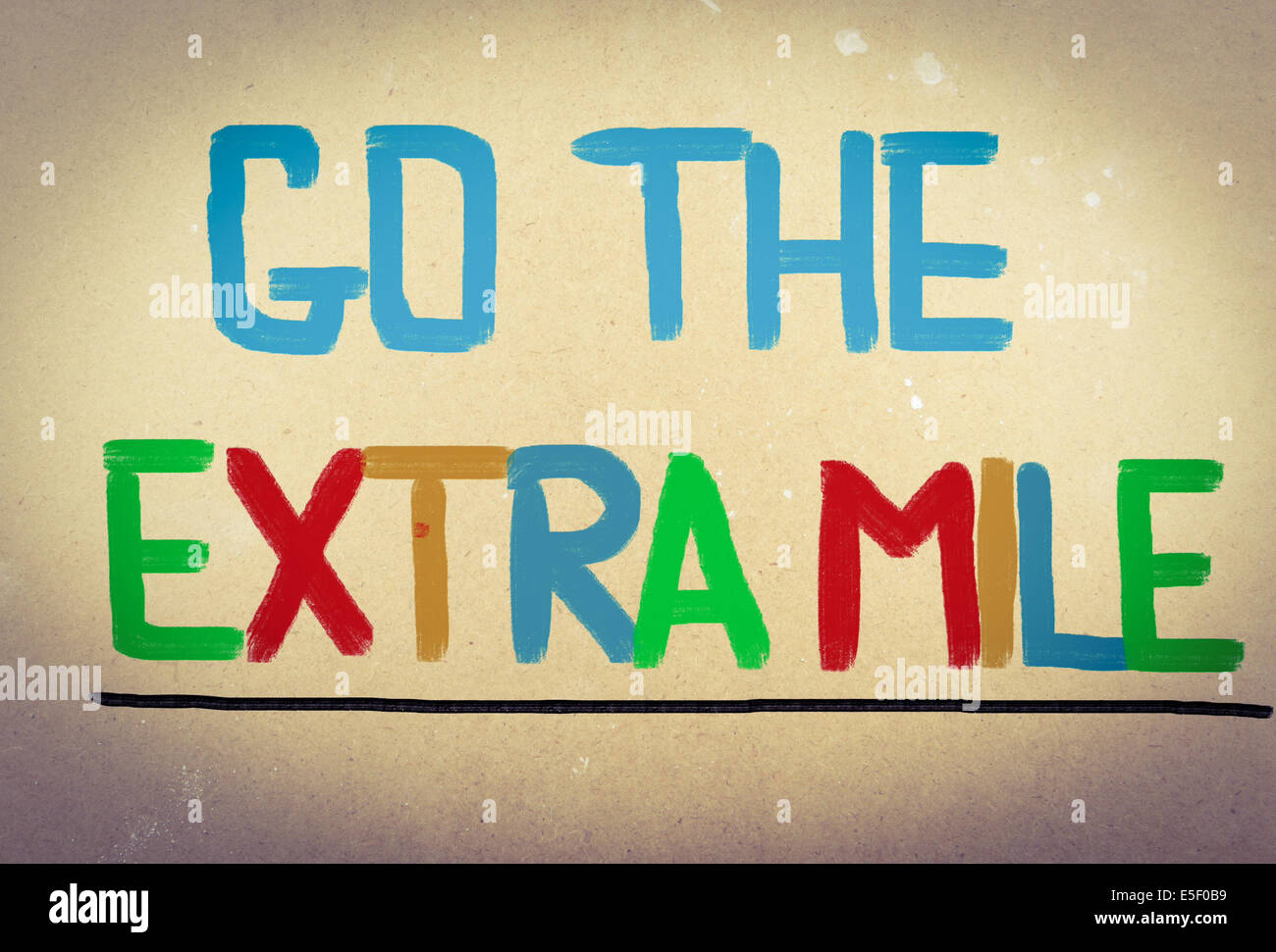 Go The Extra Mile Concept Stock Photo - Alamy