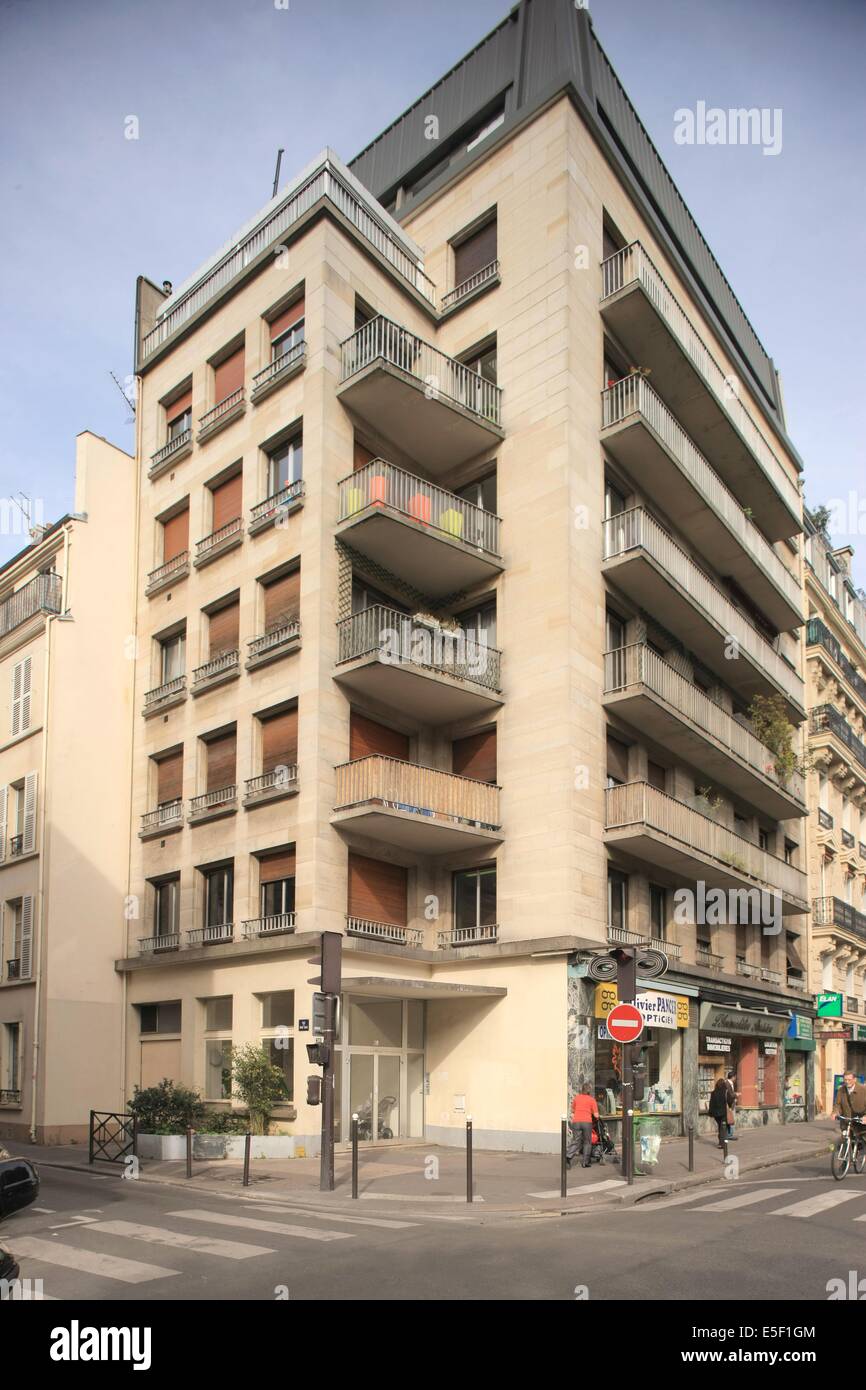 France, Ile de France, paris 17e arrondissement, rue du mont dore ...