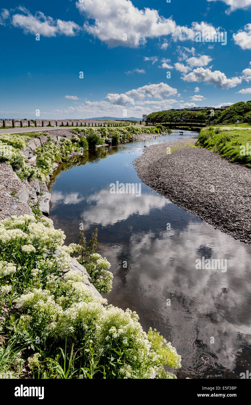 River Dulas on the coast at Llanddulas North Wales Stock Photo - Alamy