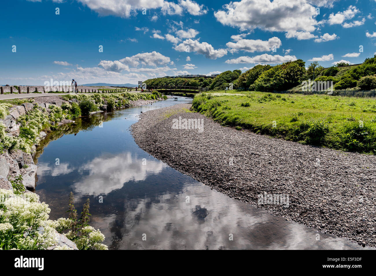 River Dulas on the coast at Llanddulas North Wales Stock Photo - Alamy