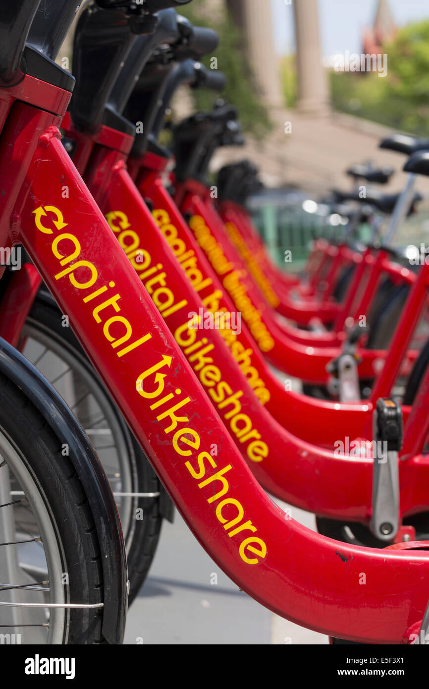 Capital Bikeshare scheme bicycles in Washington DC, USA Stock Photo - Alamy