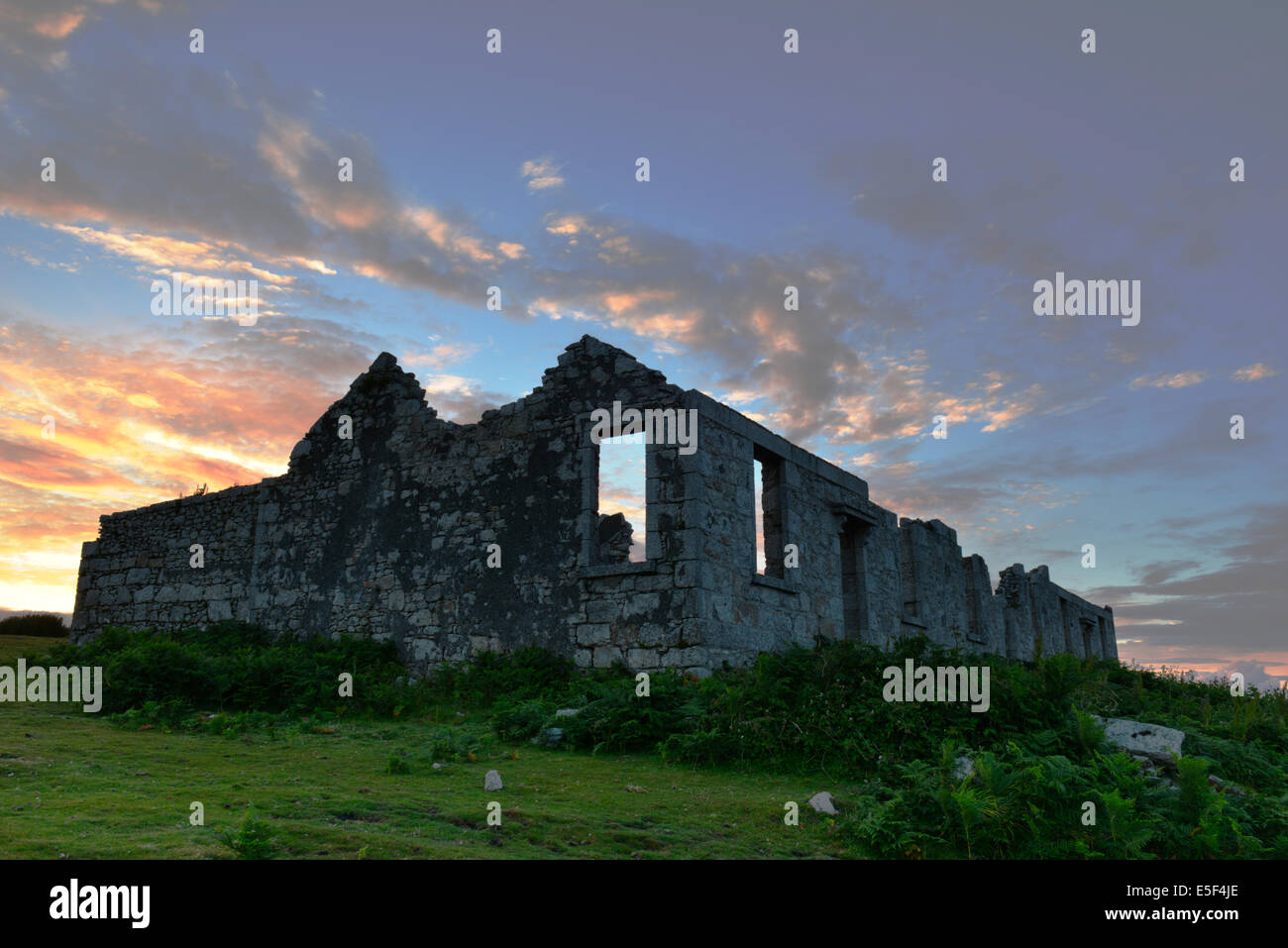 Ruins of Victorian mining building, Lundy Island, Devon Stock Photo - Alamy